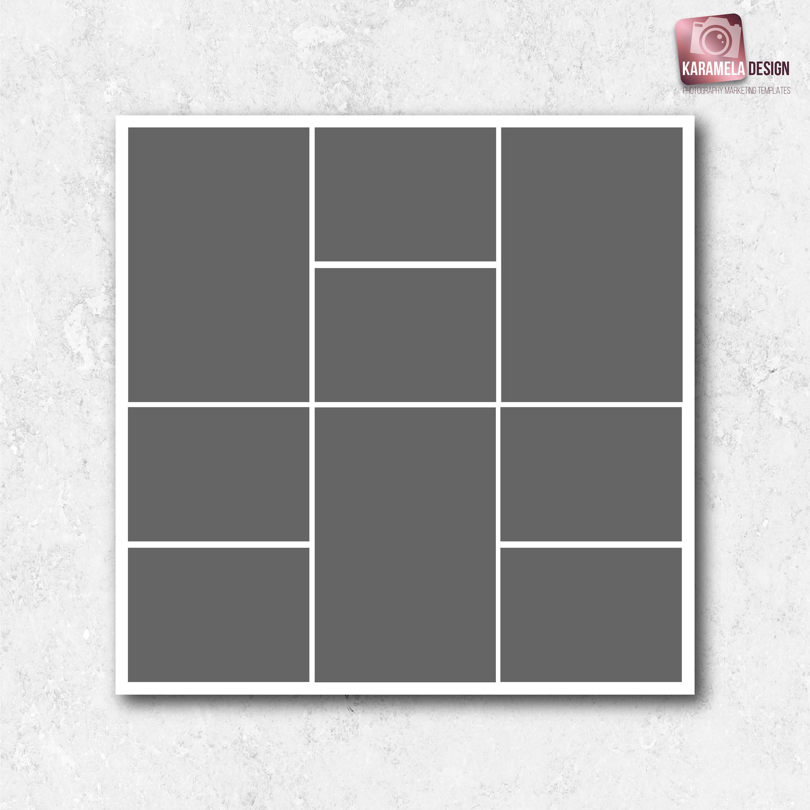 12x12 Photo Template Pack Photoshop Templates Photo Collage Etsy