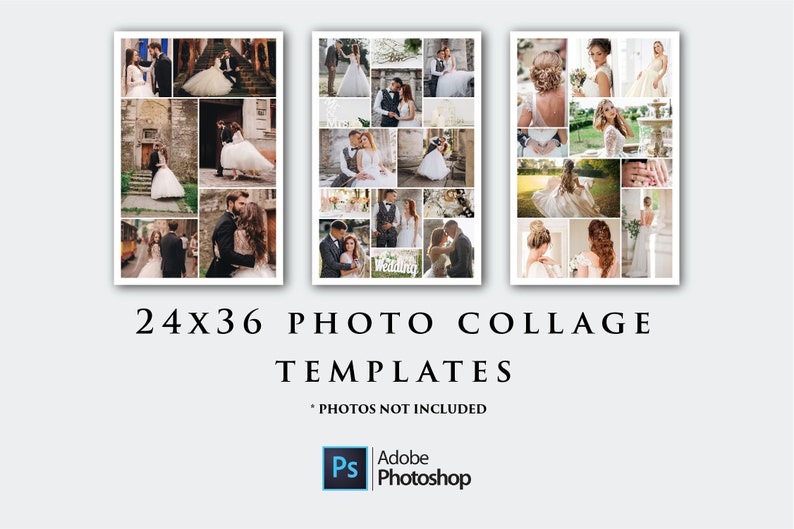 24x36 Photo Collage Template Bundle for Wedding Photographers - Etsy