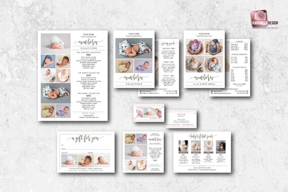 Newborn Photography Marketing Bundle Photoshop Templates for | Etsy