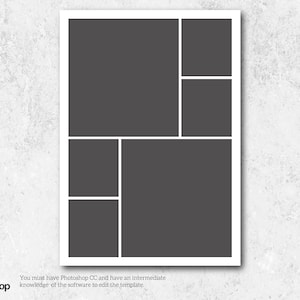 A4 Photo Collage Template Photoshop Template for Photographers Blog ...