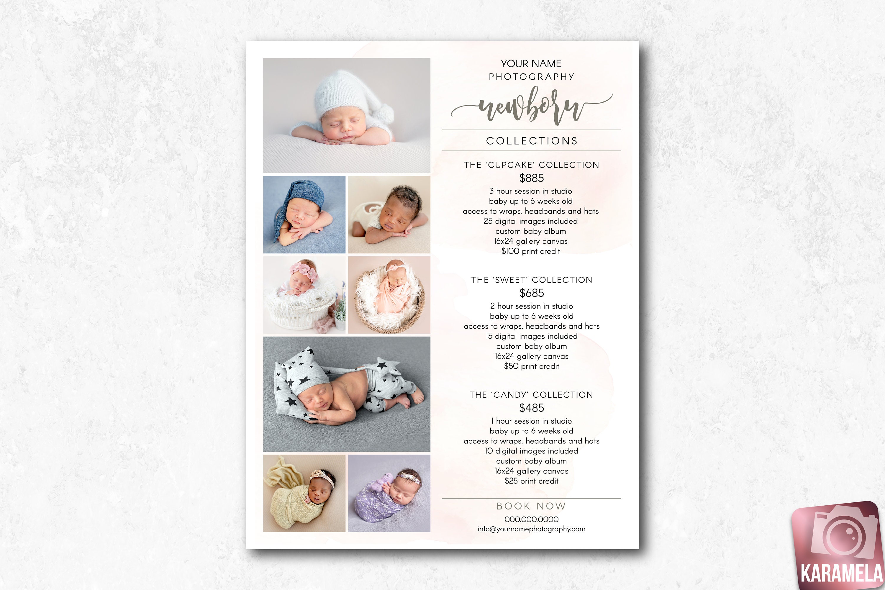 Newborn Collections Template for Photographers Photoshop - Etsy