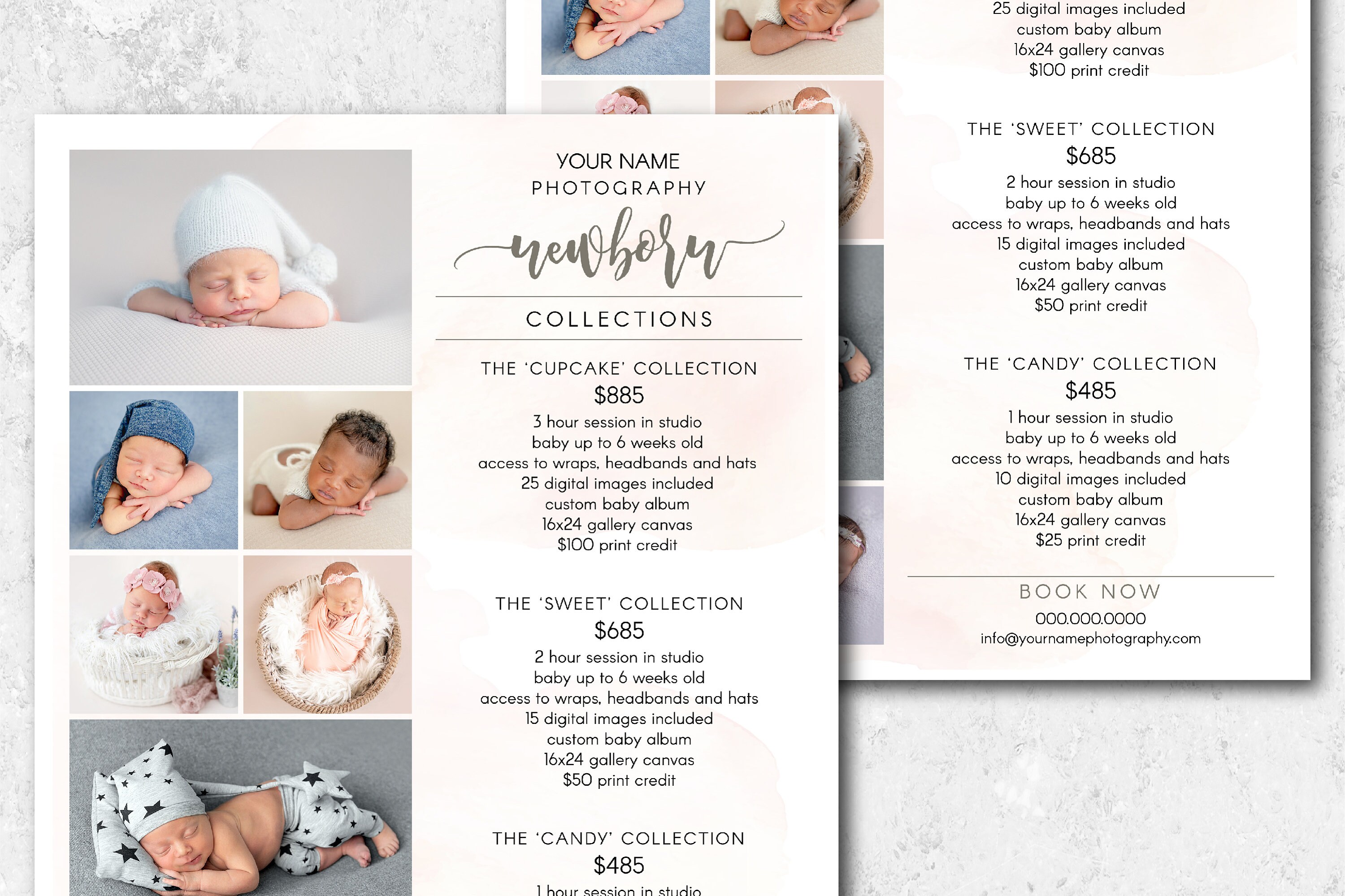 Newborn Collections Template for Photographers Photoshop - Etsy