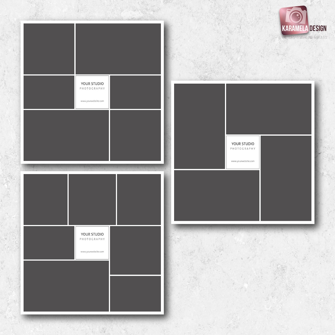 12x12 Photo Collage Templates for Photographers Blog Board - Etsy