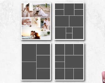 12x12 Photo Collage Templates Photoshop Template for | Etsy