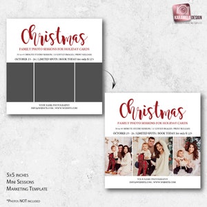 Christmas Minis Template Family Mini Sessions Template Holiday | Etsy