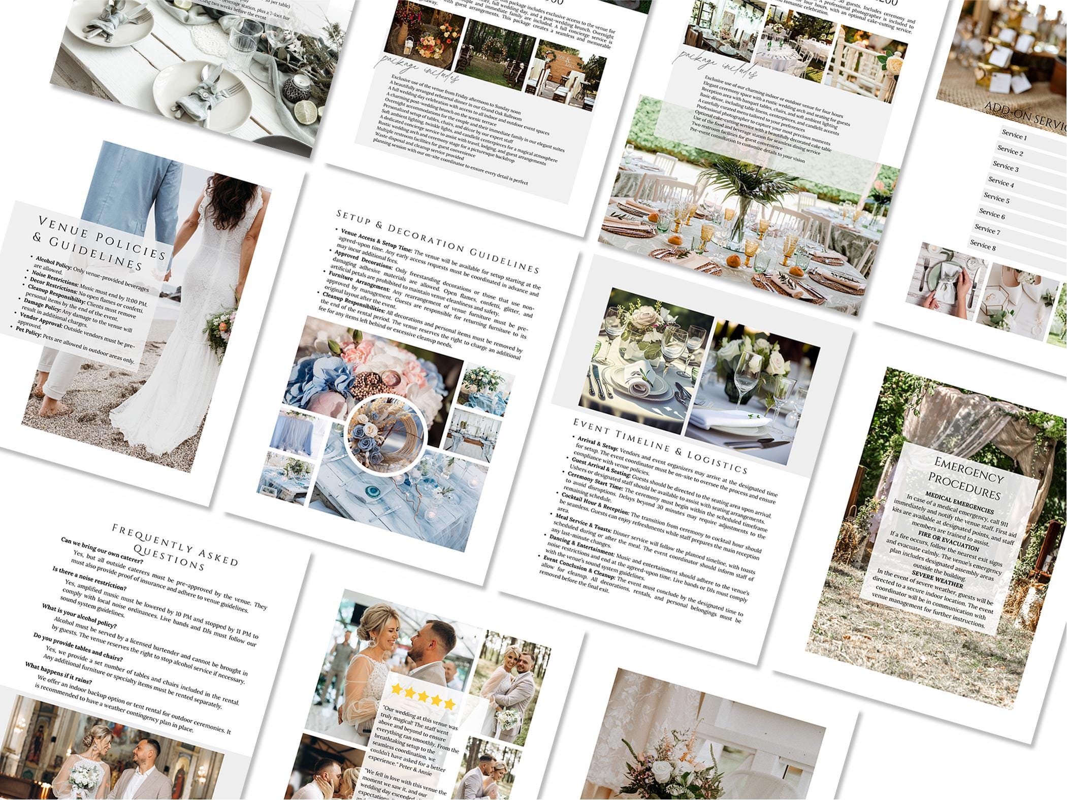 Wedding Venue Client Guide Template | Canva Template | DIY Venue Hire ...