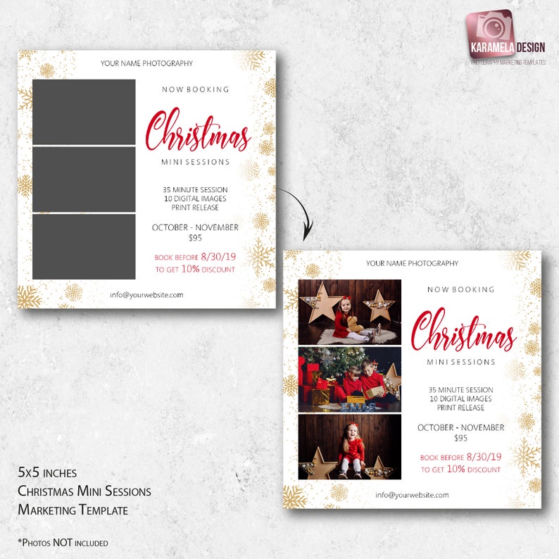 Christmas Mini Session Marketing Bundle Holiday Mini Sessions | Etsy