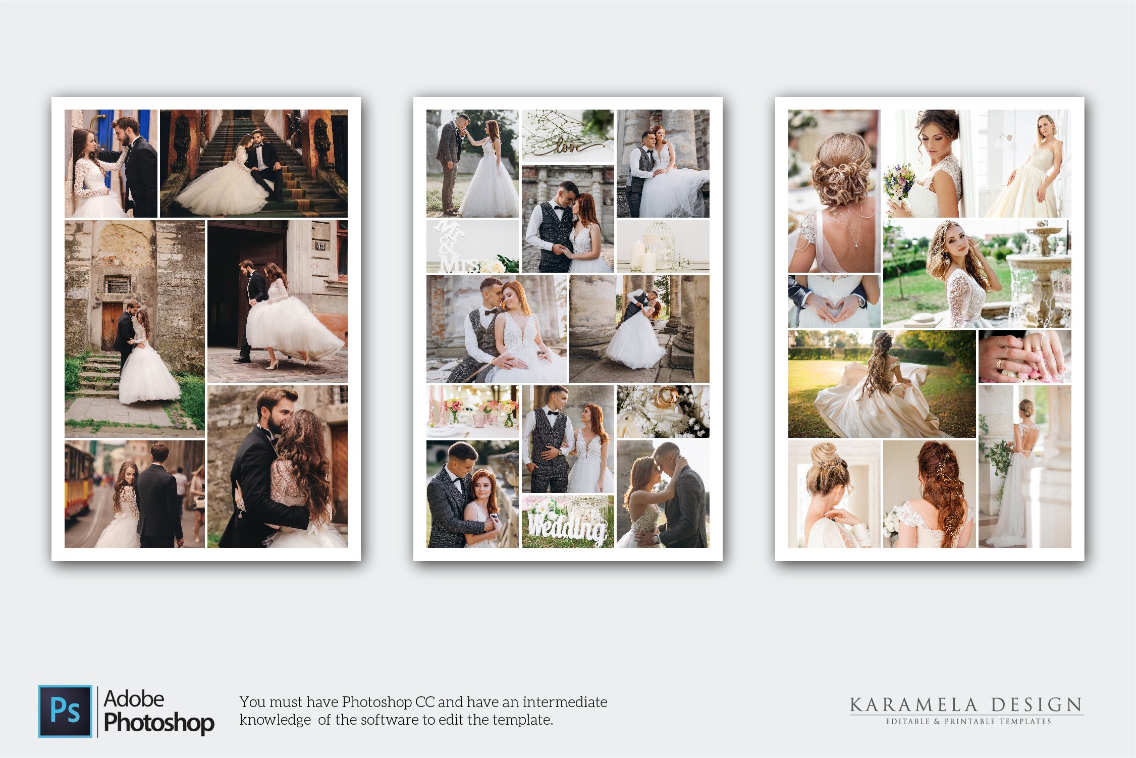 24x36 Photo Collage Template Bundle for Wedding Photographers - Etsy
