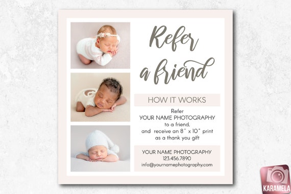 Newborn Photoshop Cards Newborn Photography Template Marketing Board