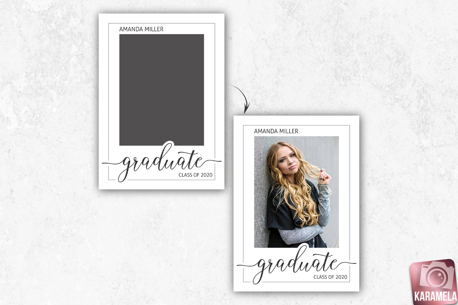 Senior Card Template Graduation Announcement Template for - Etsy