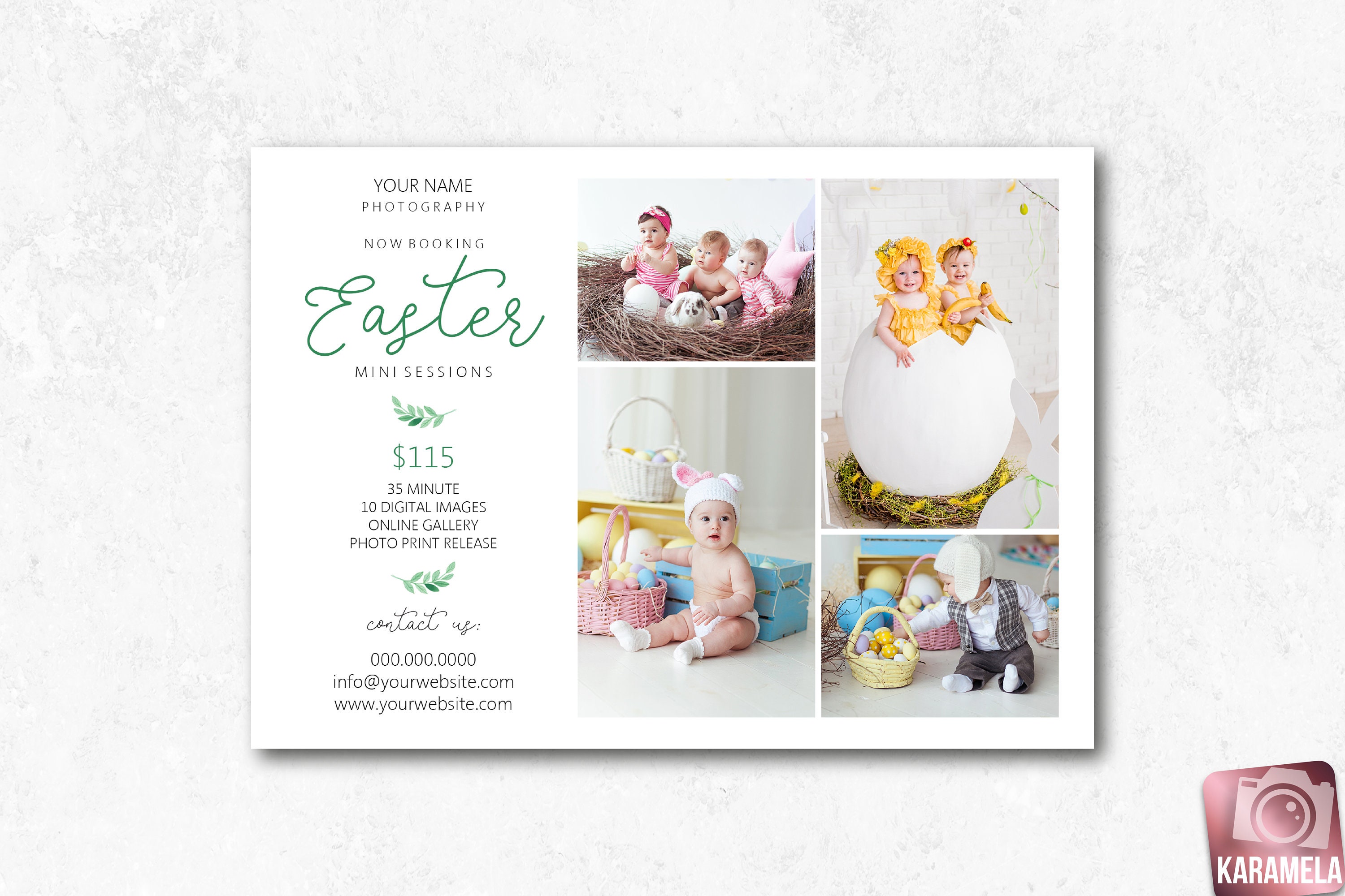 Easter Mini Session Template Spring Photo Marketing Easter - Etsy