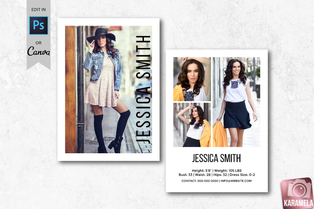 Modeling Comp Card, Model Comp Card Template, Model Composite Template ...