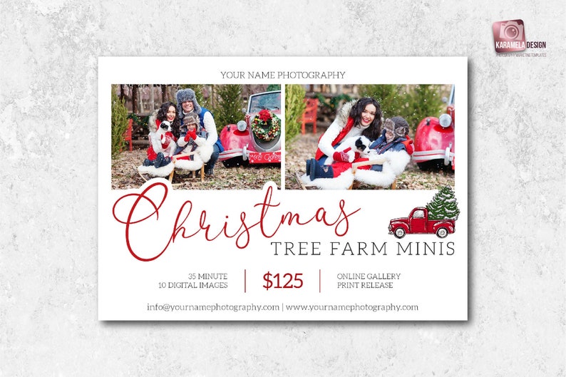 Christmas Tree Farm Minis Template Photoshop Template for | Etsy