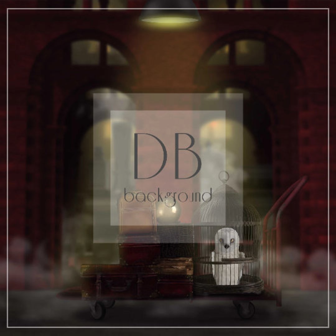 Magical Train Station Platform Digital Background Train Digital ...