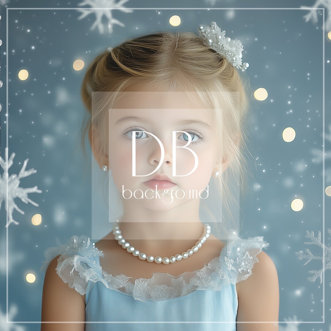 Christmas Digital Background | Falling Snowflakes Digital Backdrop ...