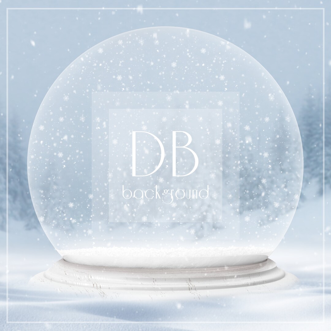 Winter Snow Globe Digital Background | Photoshop Background | Christmas ...