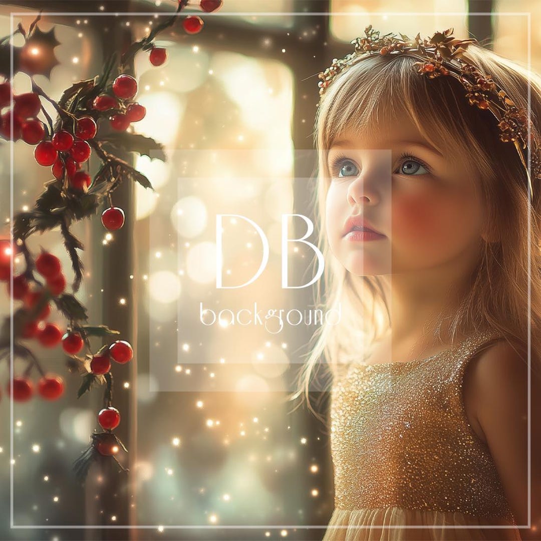 Window With Mistletoe Digital Background | Christmas Window Digital ...