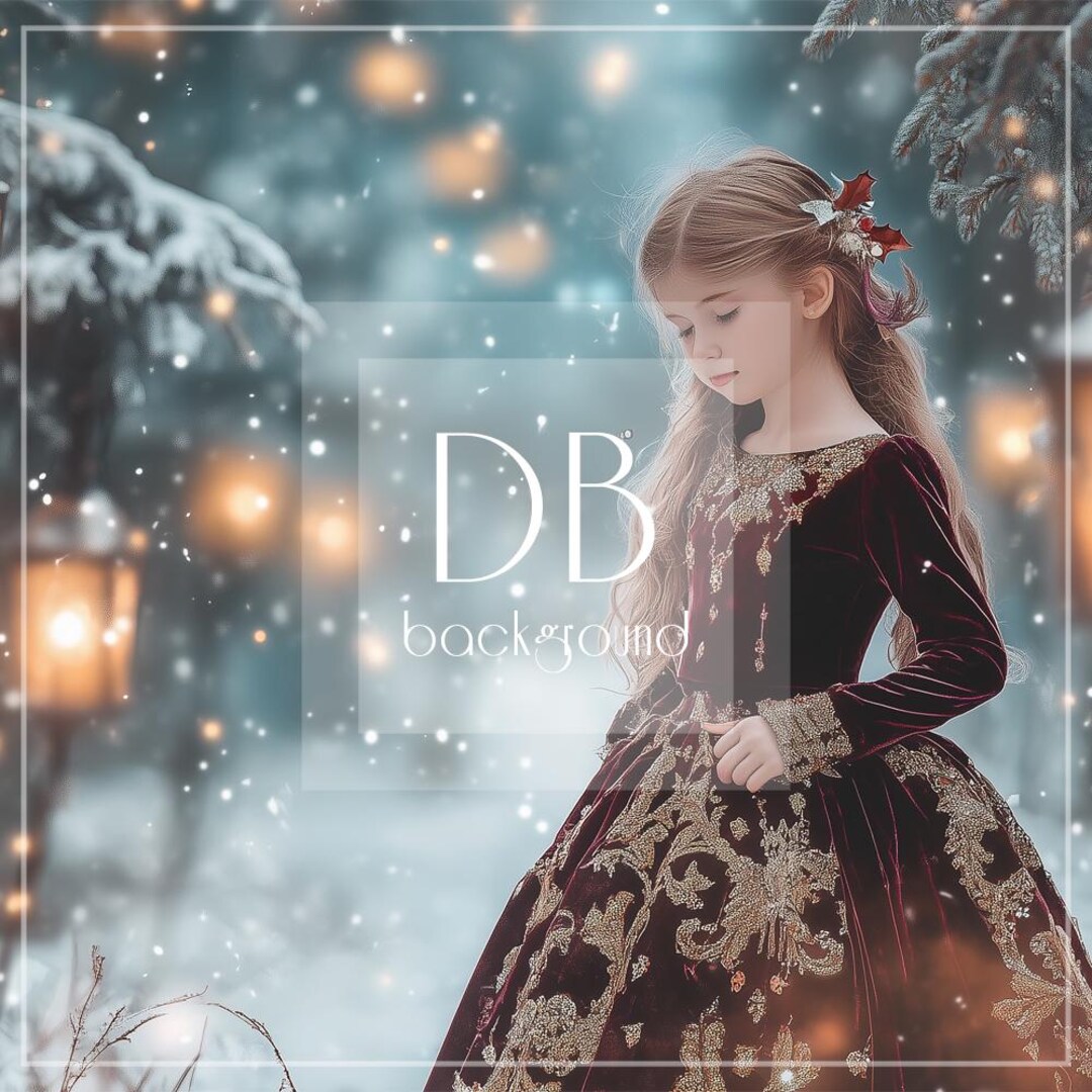 Christmas Digital Background | Christmas Forest Digital Backdrop ...