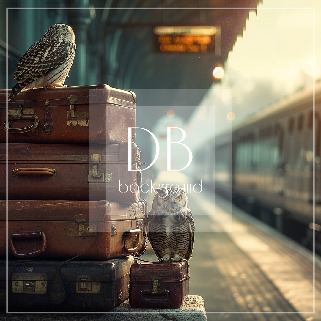 Witch/wizard Train Station Digital Background Train Station Digital ...