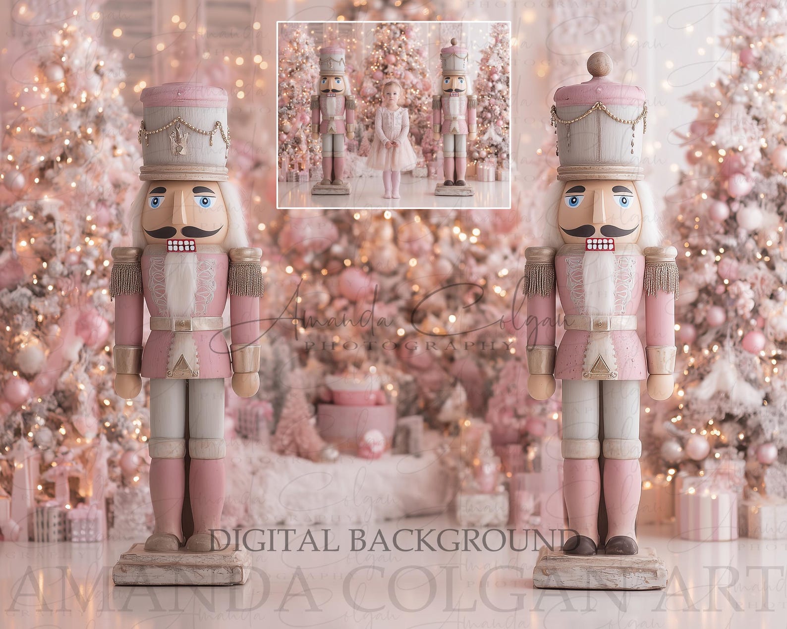 5 Christmas Digital Backdrops Bundle | Nutcracker Digital Backdrop ...