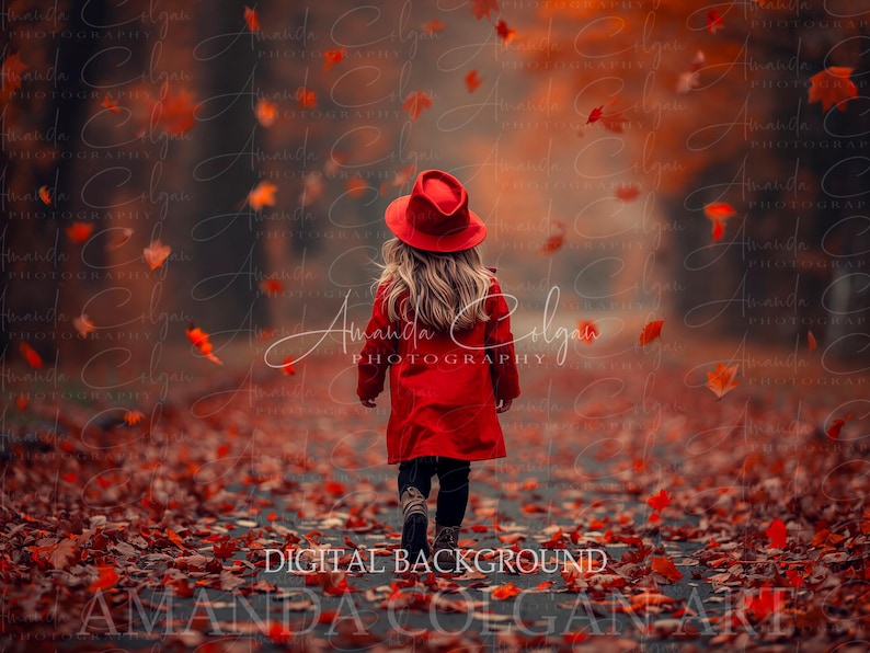 Autumn Leaf Path Digital Backdrop: Photography Composite (digital ...