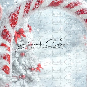 Christmas Digital Background | Candy Cane Arch Digital Backdrop ...