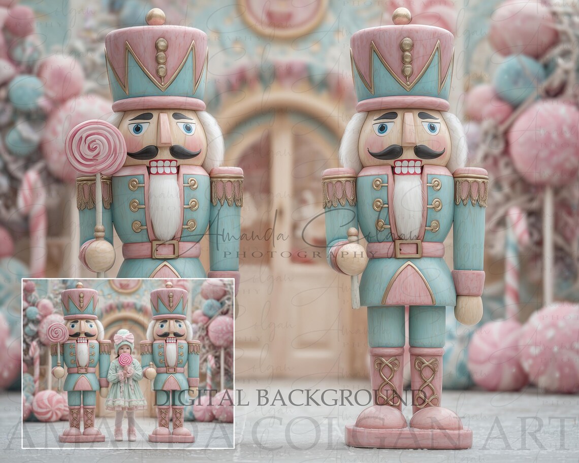 5 Christmas Digital Backdrops Bundle | Nutcracker Digital Backdrop ...