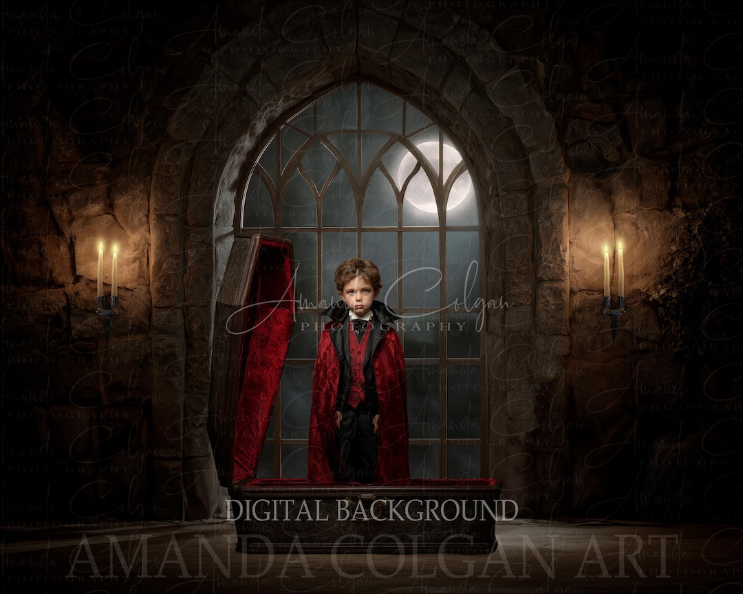 Halloween Digital Backdrop | Vampire Dungeon Digital Background ...