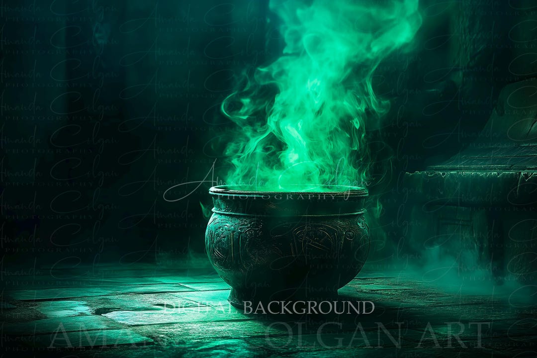 Halloween Digital Backdrop | Witches Cauldron Digital Background ...