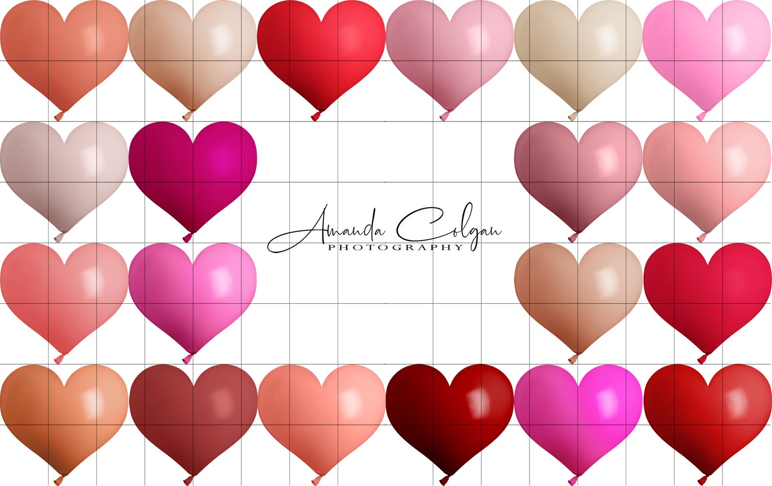 Heart Balloon Overlays | Balloon Overlays | Heart Balloons | Valentines ...