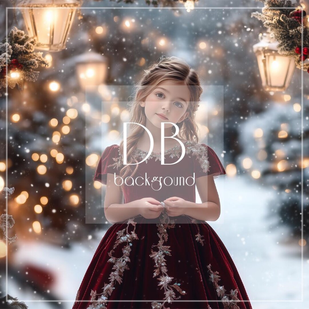 Christmas Digital Background | Christmas Forest Digital Backdrop ...