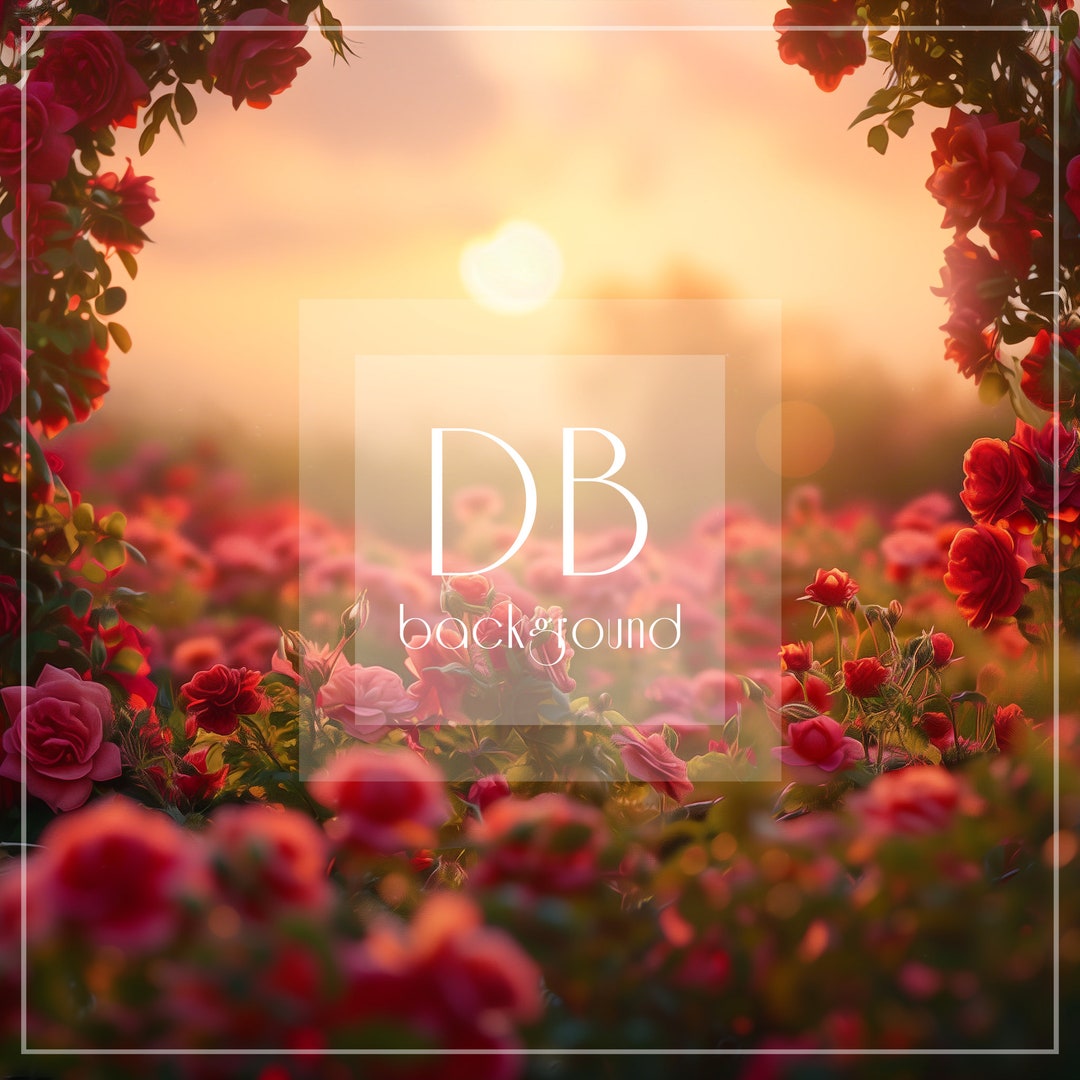 Spring Digital Background | Painterly Rose Arch Digital Background ...