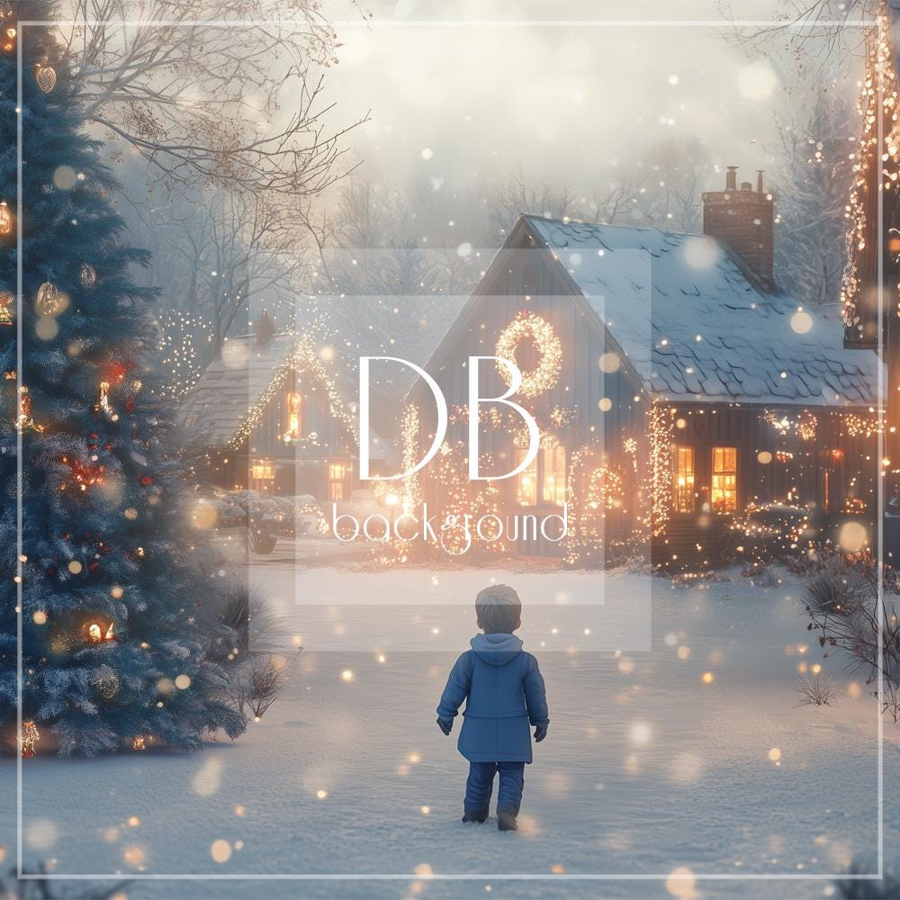 Christmas Digital Background | Winter Digital Backdrop | Enchanted ...