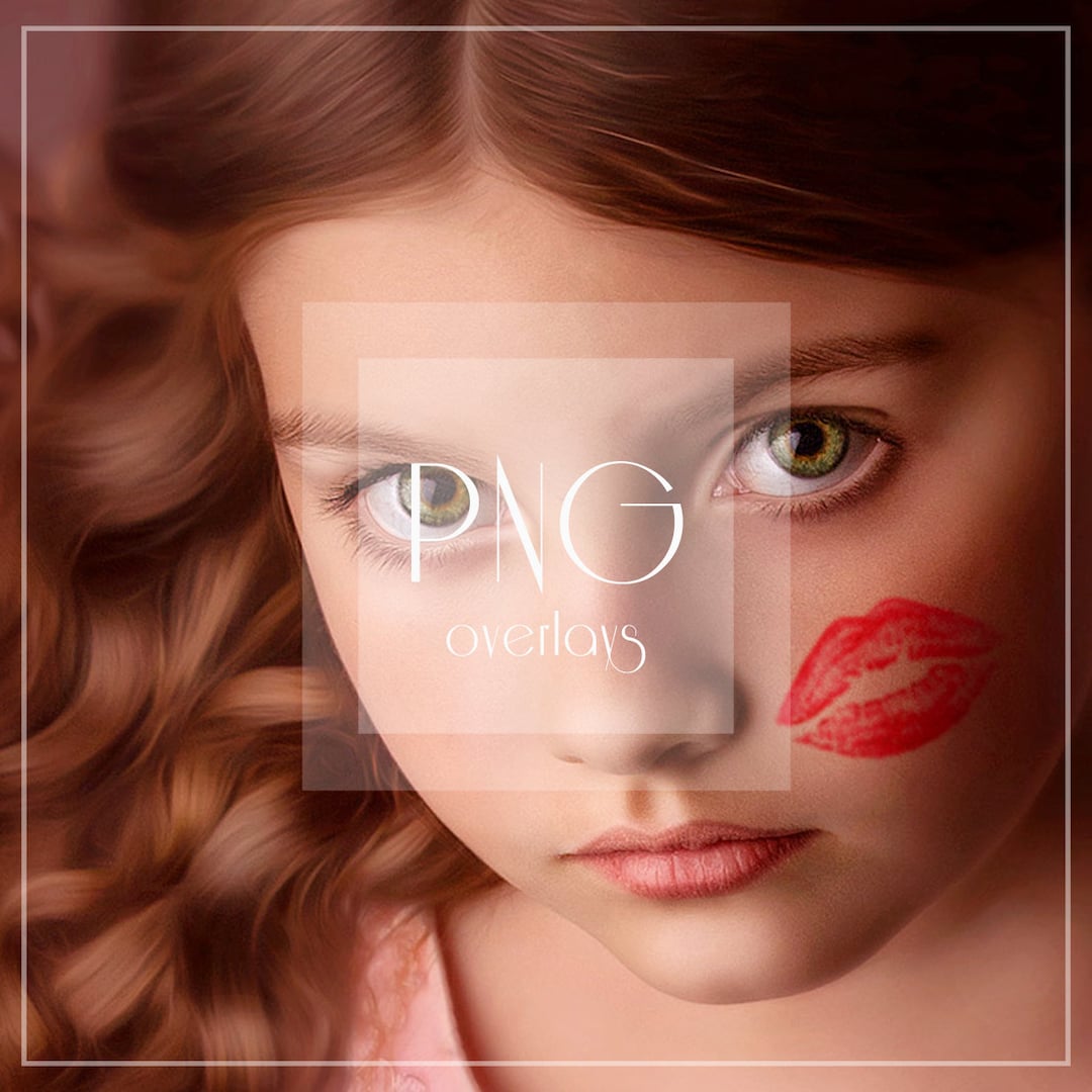 Lipstick Kiss Overlay | PNG Overlay | Valentine's Day Overlay ...