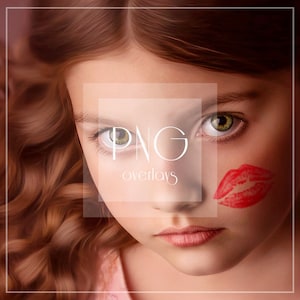 Lipstick Kiss Overlay | PNG Overlay | Valentine's Day Overlay ...