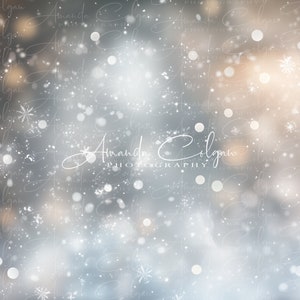 Christmas Digital Background | Falling Snowflakes Digital Backdrop ...