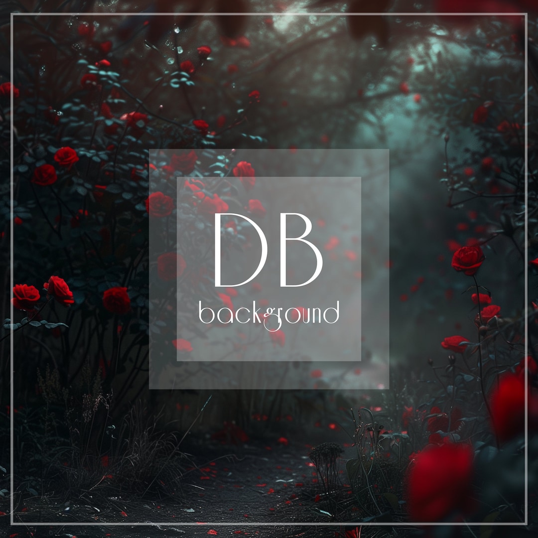 Red Rose Garden Digital Background | Dreamy Rose Garden Digital ...
