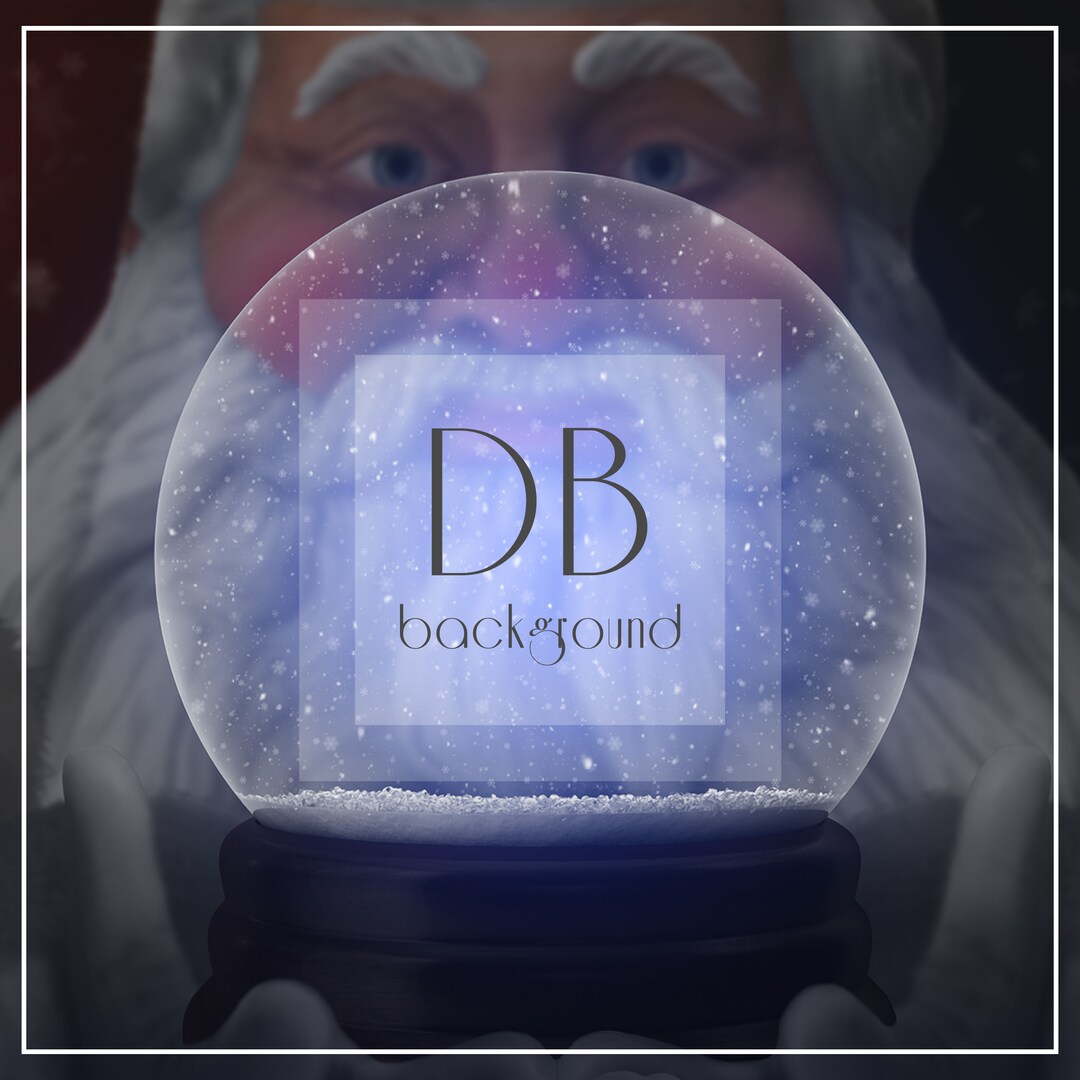Santa Snow Globe Digital Background | Santa Digital Background | Snow ...