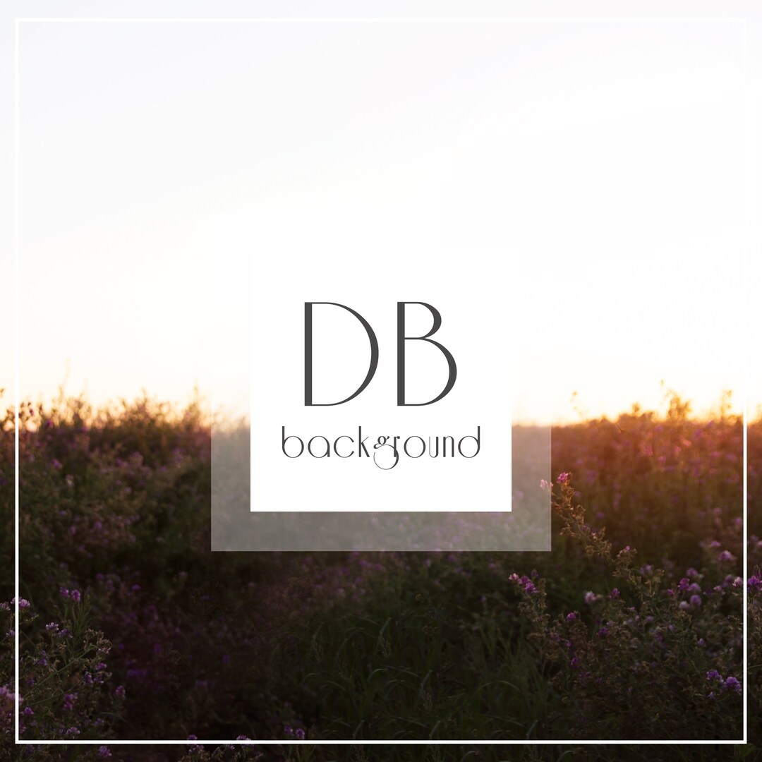 Clover Field at Sunset Digital Background | Purple Clover Field Digital ...