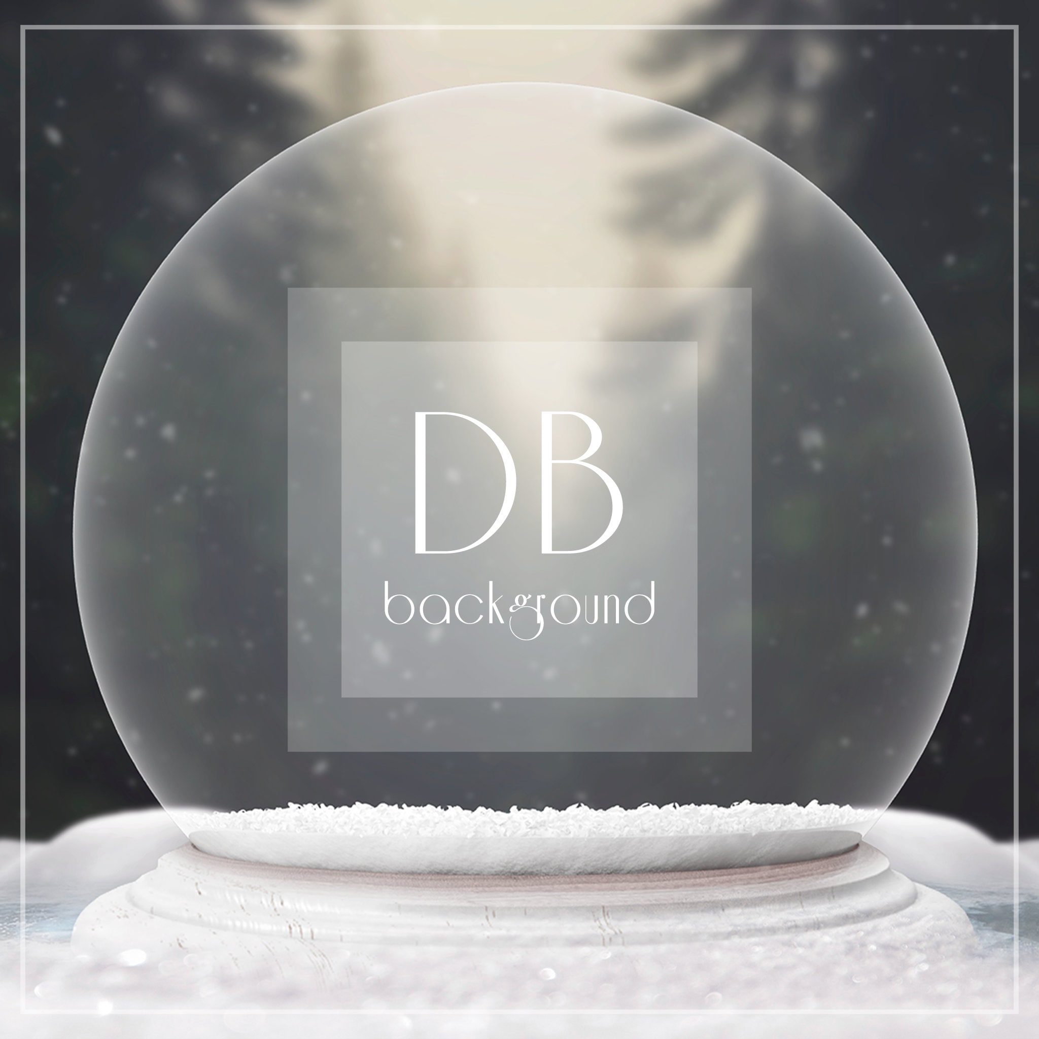 Frozen Water Snow Globe Digital Background | Snow Globe Digital ...