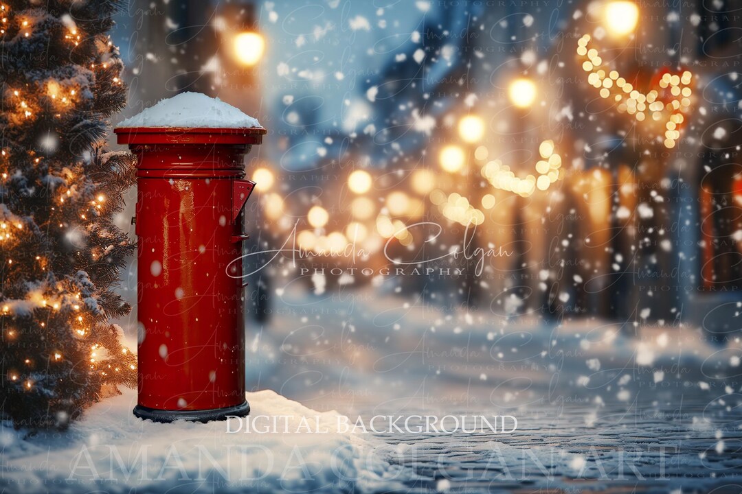 Christmas Digital Background | Letters to Santa Digital Backdrop ...
