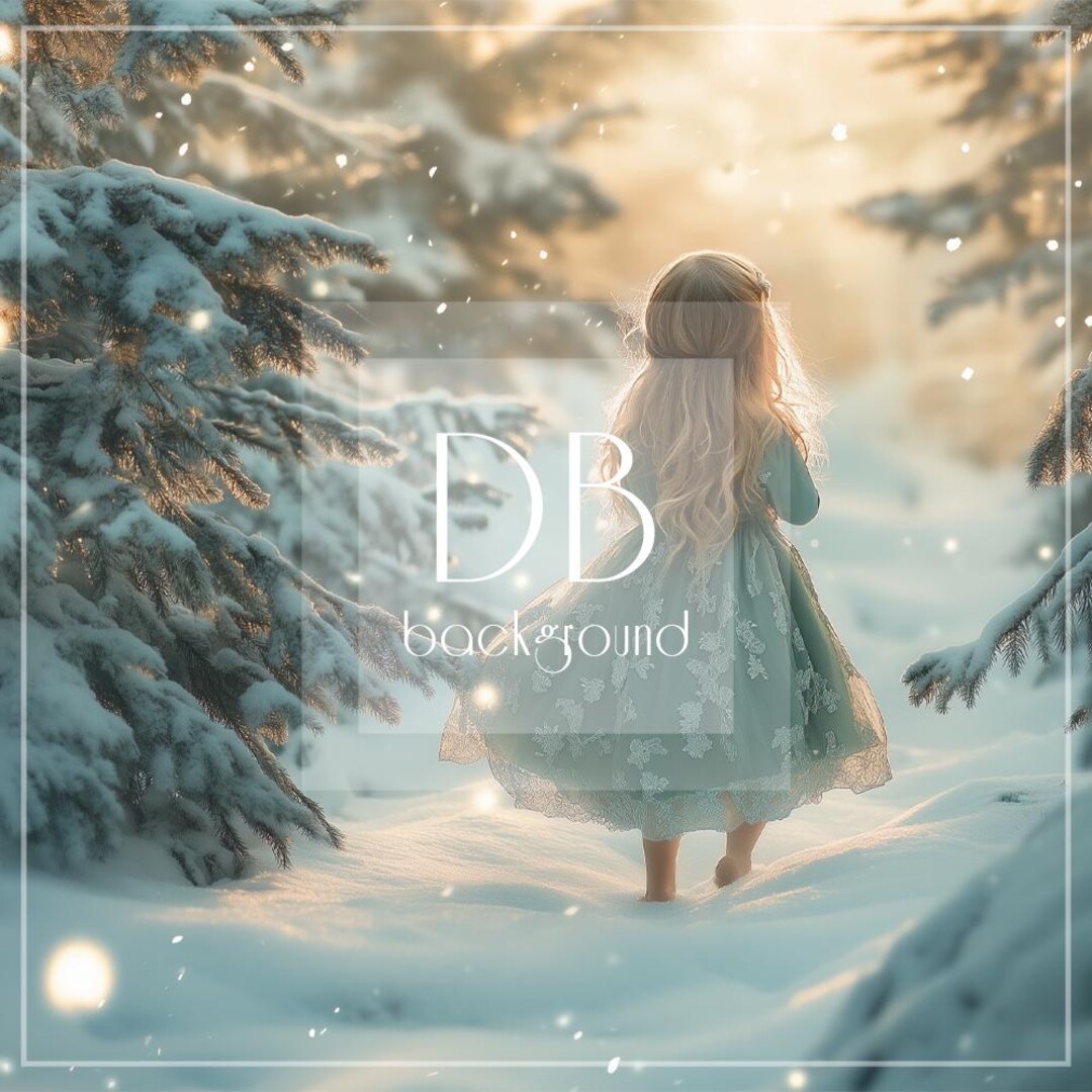 Winter Digital Background | Christmas Digital Backdrop | Magical Forest ...