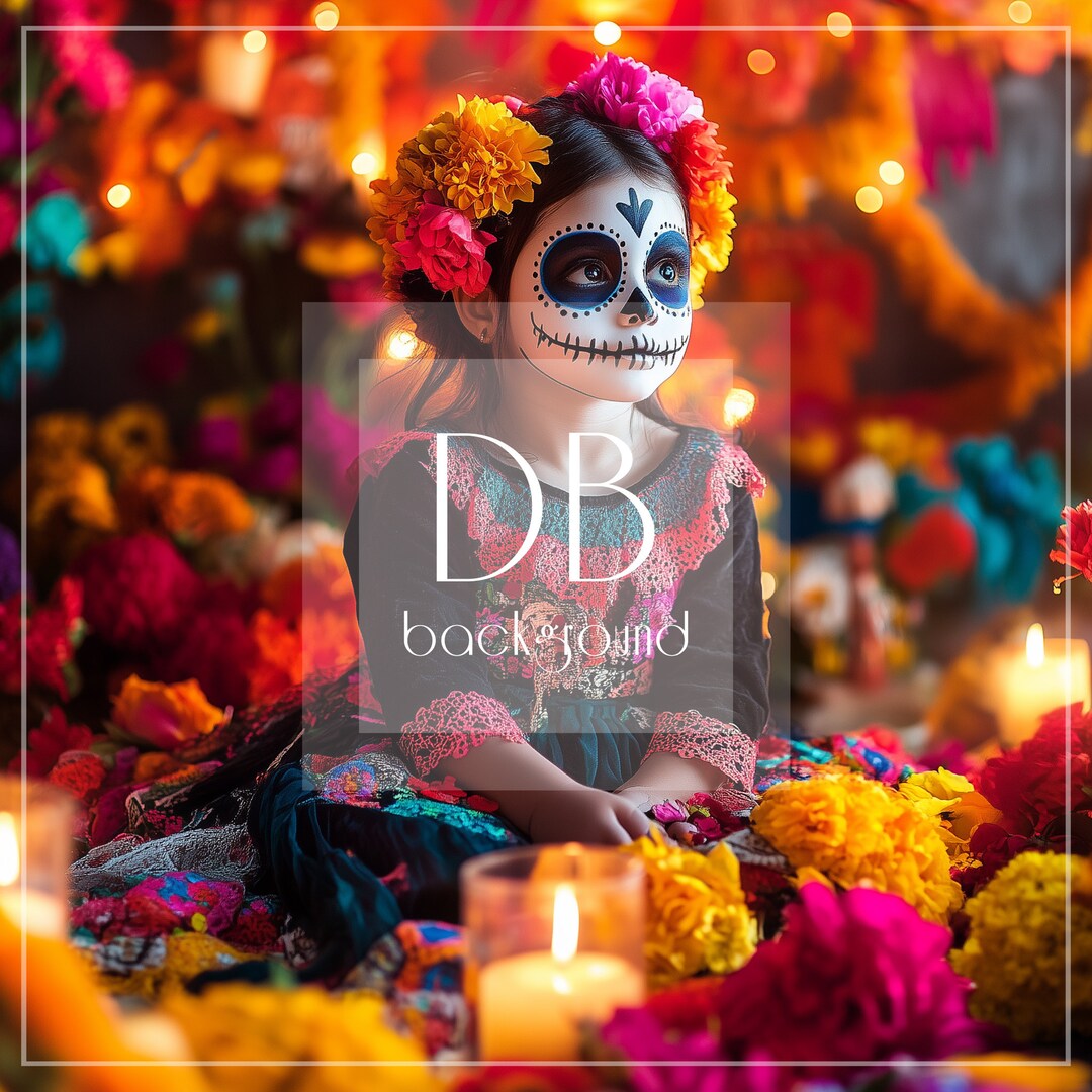Dia De Los Muertos Digital Background | Day of the Dead Digital ...