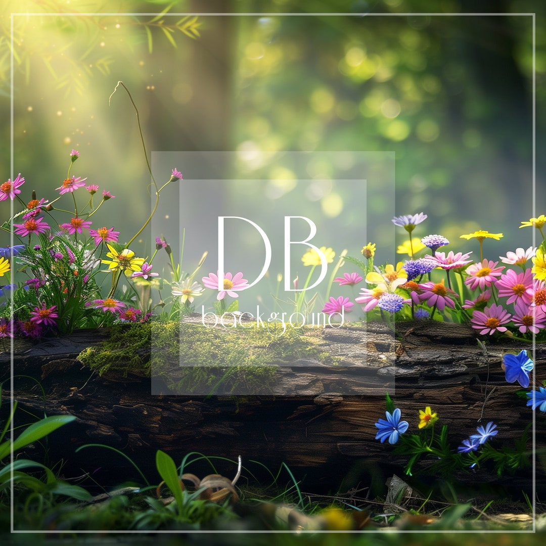 Easter Digital Backdrop | Spring Fantasy Forest Digital Background ...