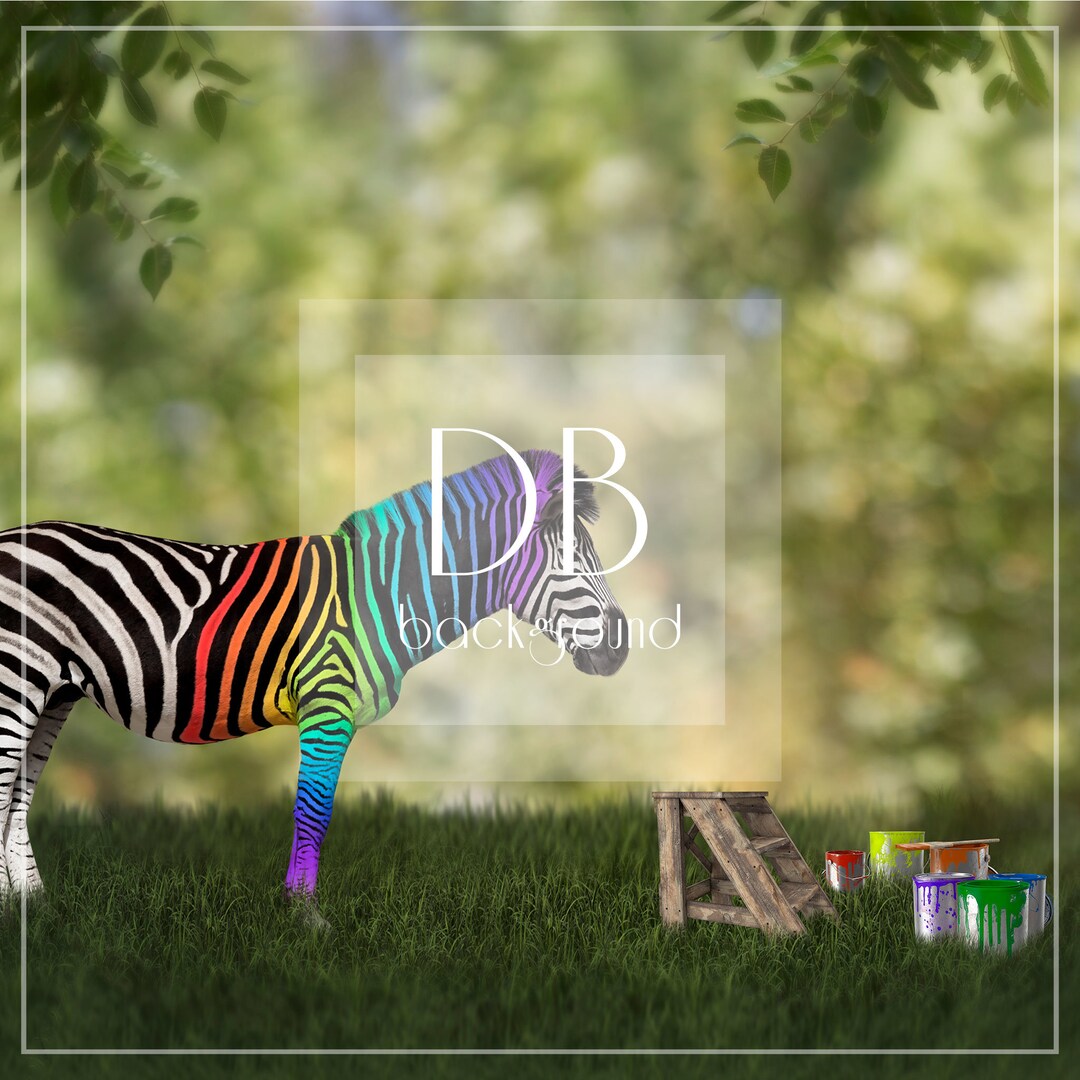 Rainbow Zebra Digital Background | Painting Zebra Digital Background ...