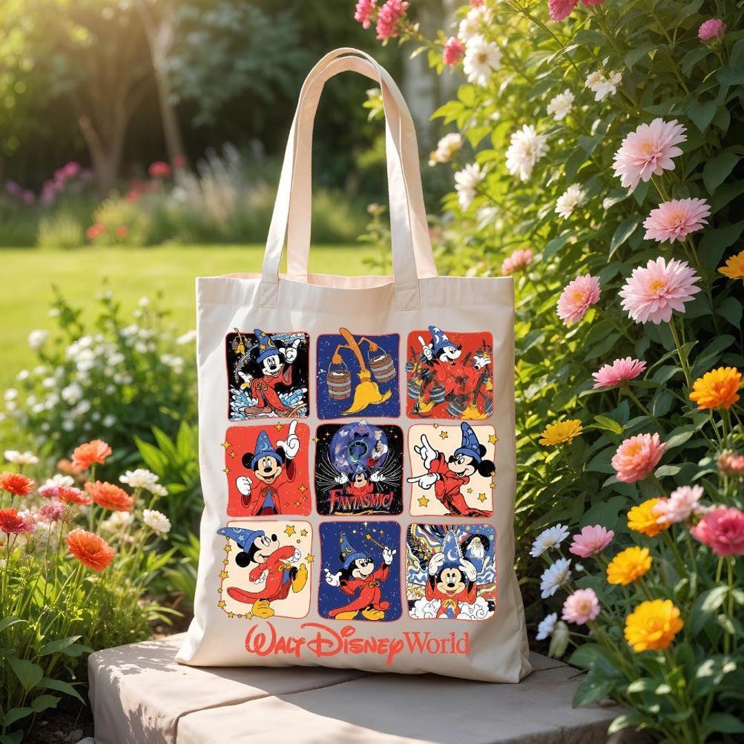 Sorcerer Mouse Tote Bag: Fantasmic Theme Park Style - Etsy