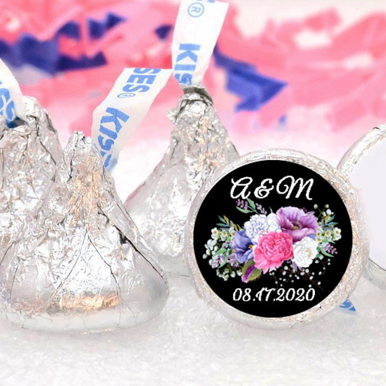 Personalized Hershey® Kiss Sticker Kisses Stickers Wedding - Etsy