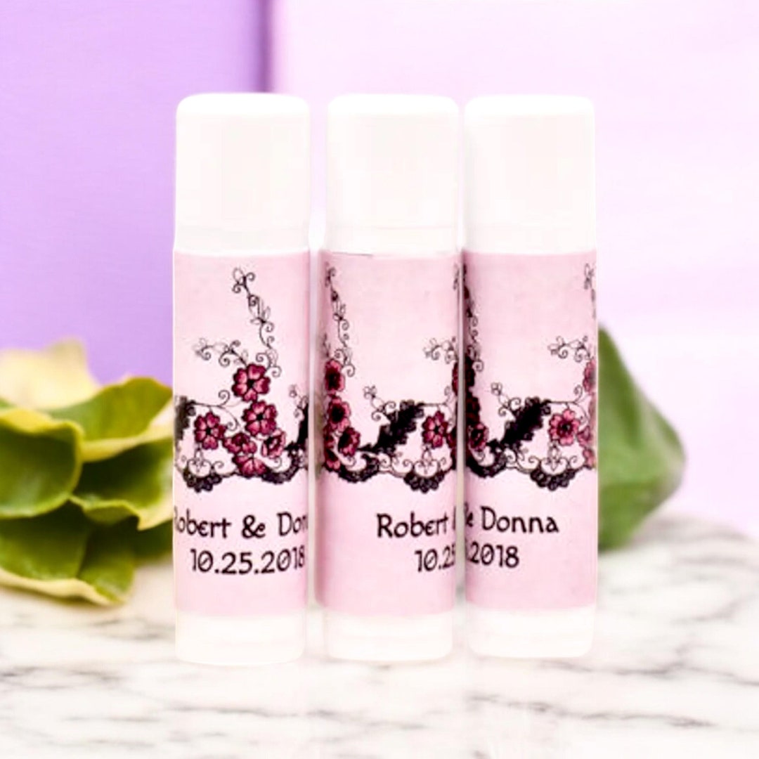 Lip Balm Labels, Personalized Chapstick Labels, Burgundy Lace Stickers ...