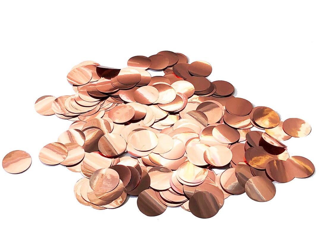 Metallic Rose Gold Confetti Wedding Decor - Etsy