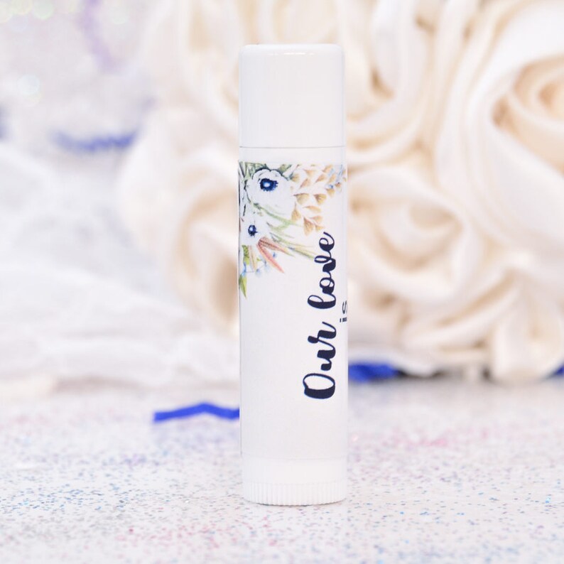 Lip Balm Label 30 White Floral Lip Balm Stickers Hellebore | Etsy